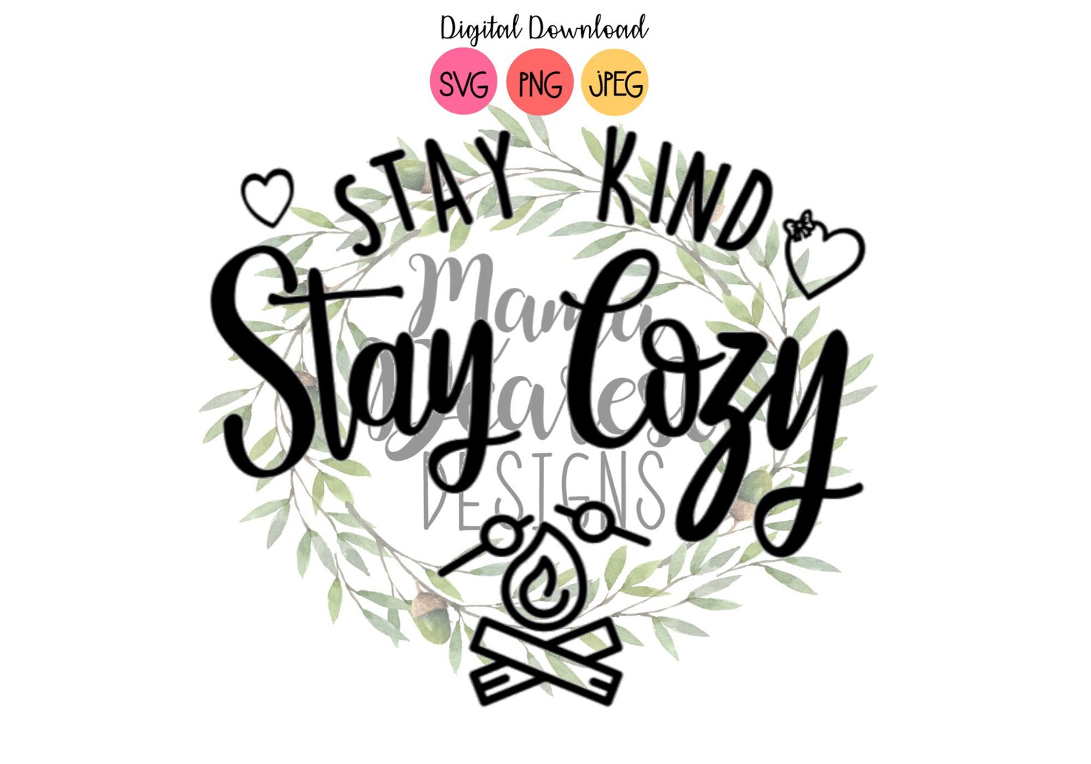 Stay Kind Stay Cozy Svg Cut File Kindness Quote Winter SVG Graphic Tee ...