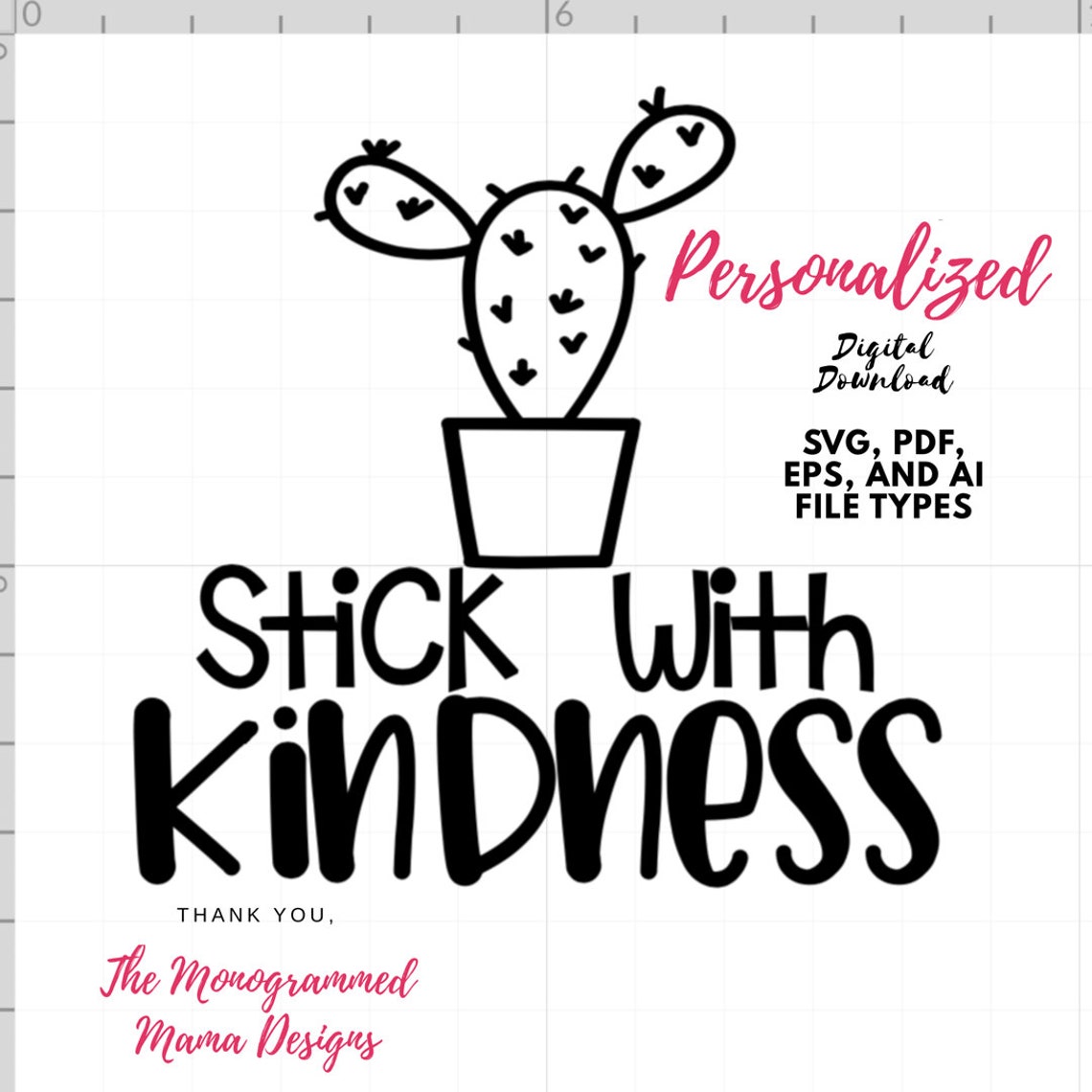 Stick With Kindness Digital Download Svg Cut File Word Art Quote - Etsy