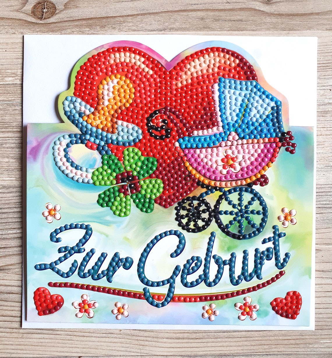 Card Greeting Card Display Card Diamond Painting for Birth Including ...