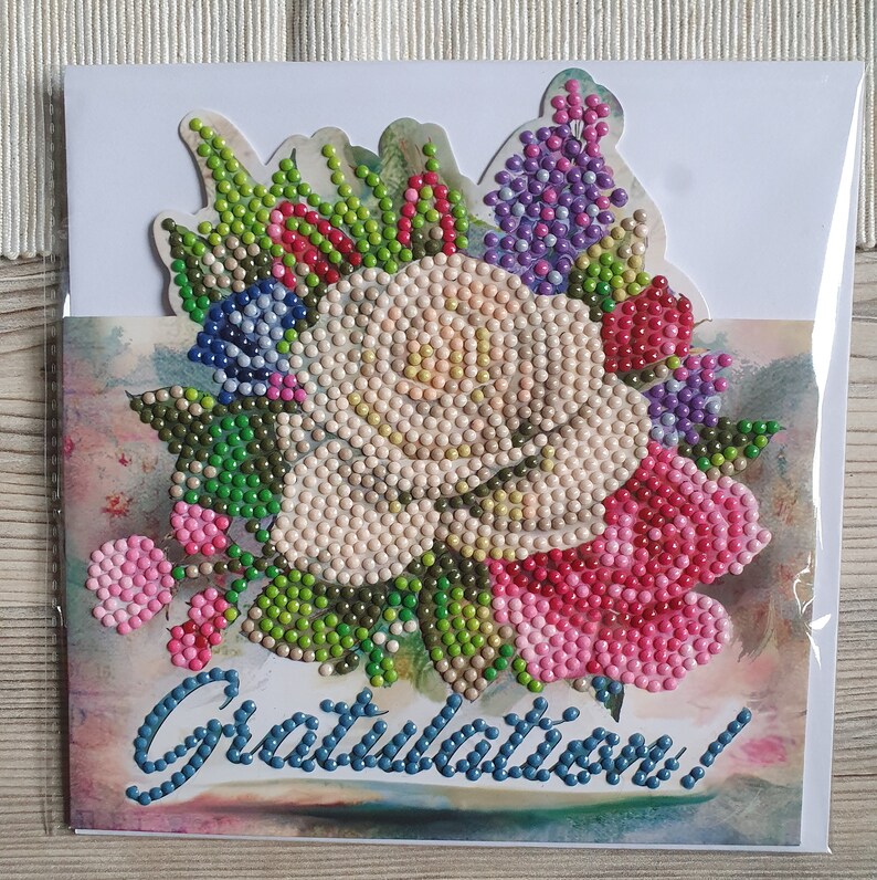 Card Greeting Card Aufstellkarte Diamond Painting Congratulations ...