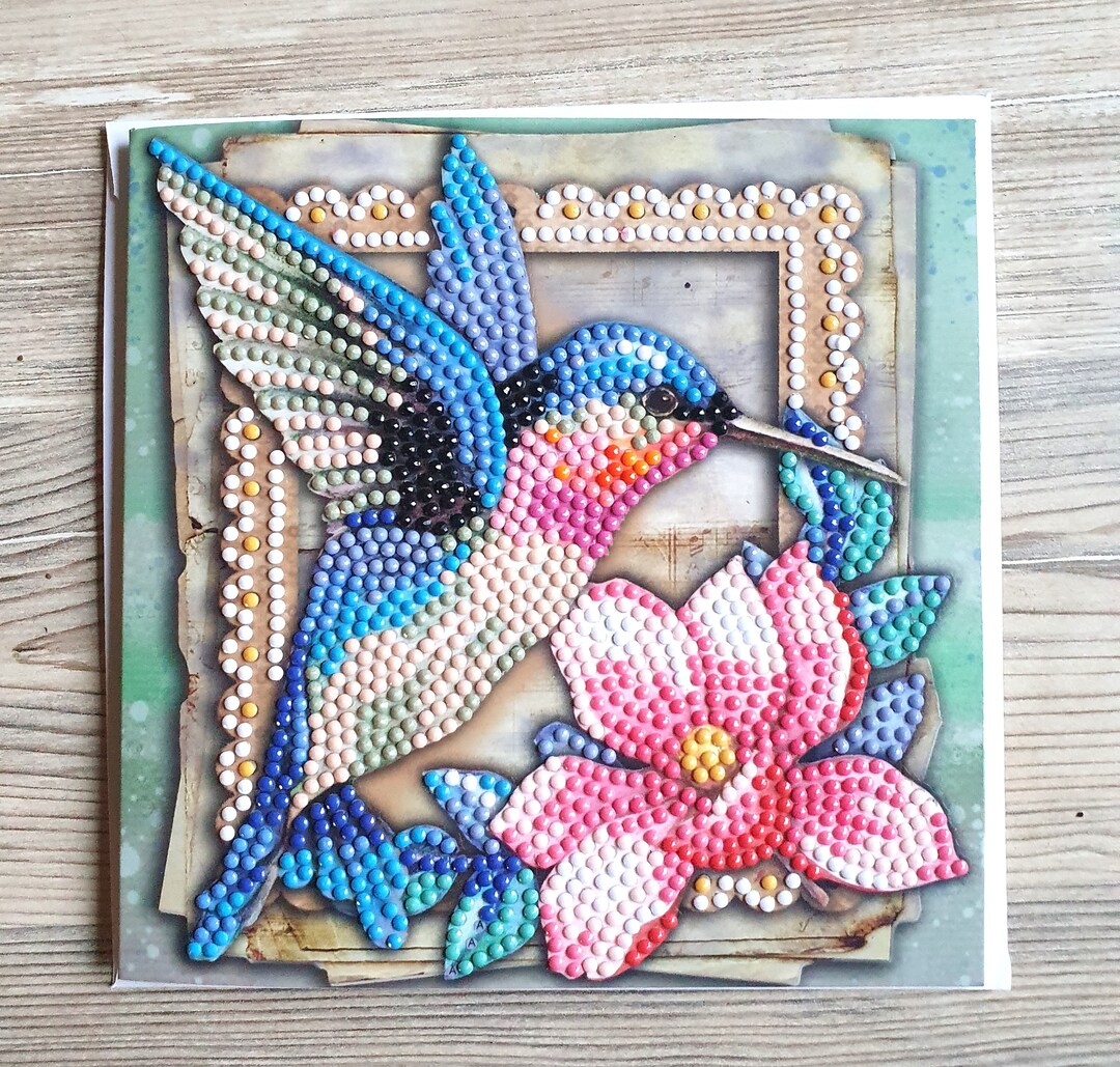 Card Greeting Card Diamond Painting Hummingbird Including Envelope ...
