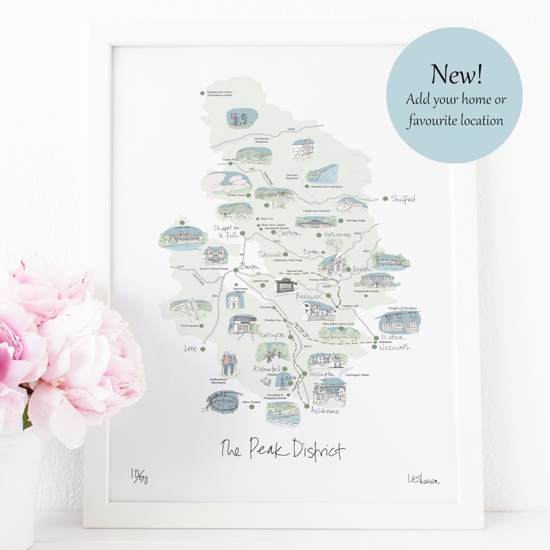 Framed Maps Peak District - Etsy UK