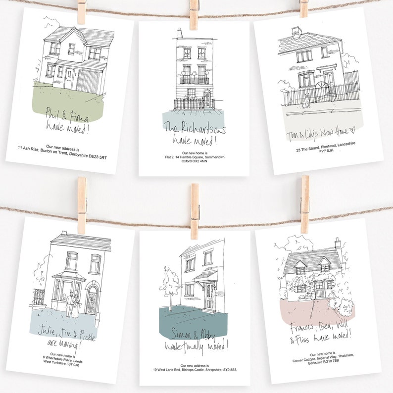 Personalised Change of Address Cards, Moving Home Cards, New Home ...