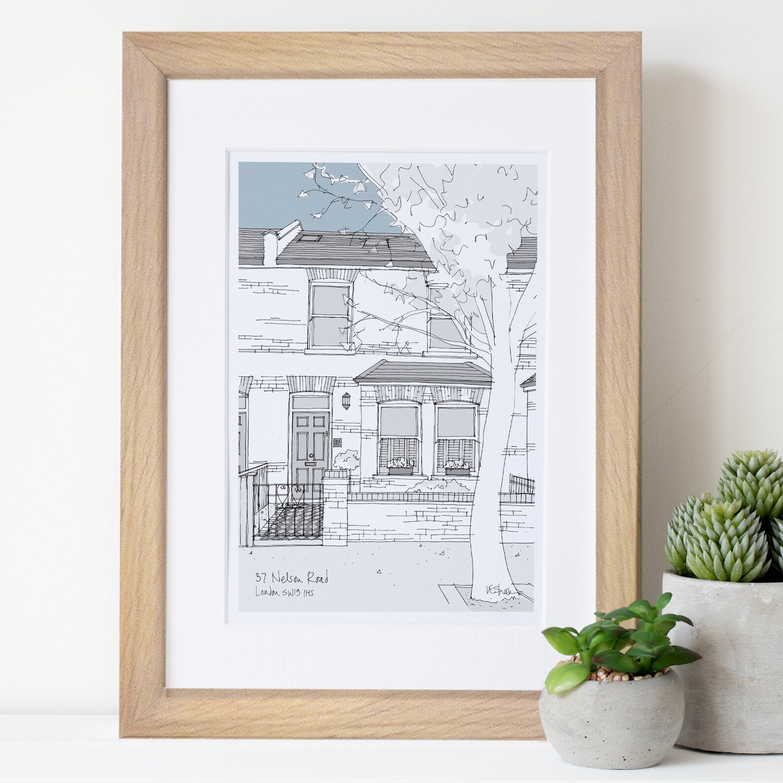 Custom Home Illustration, New Home Drawing, Personalized Housewarming ...