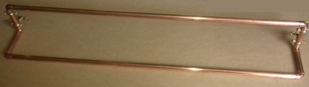 A Double Copper Pipe Towel Rail - Etsy