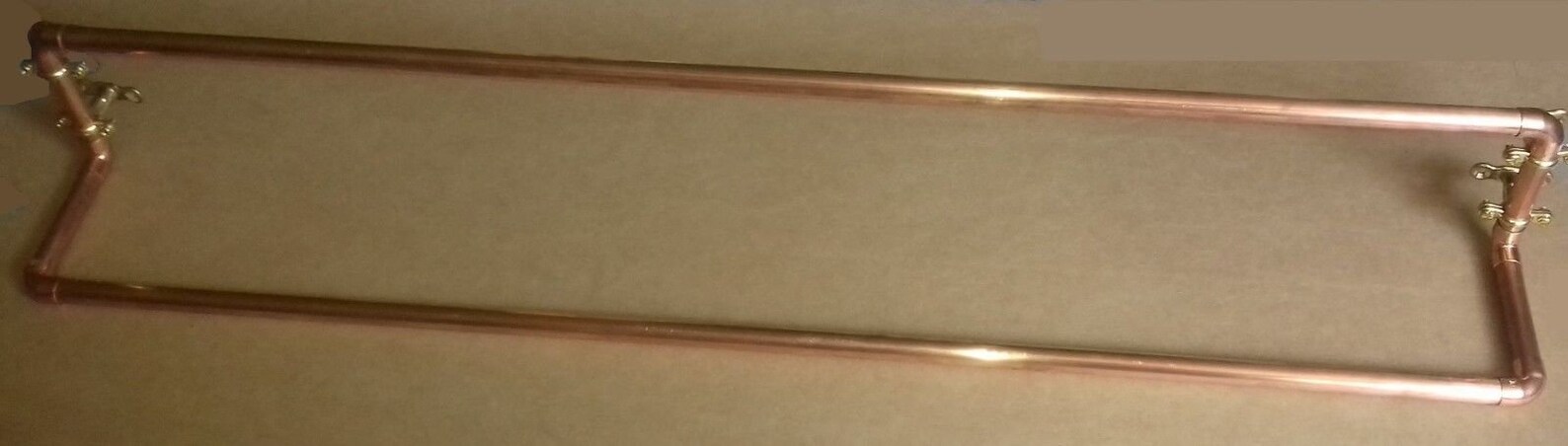 A Double Copper Pipe Towel Rail - Etsy