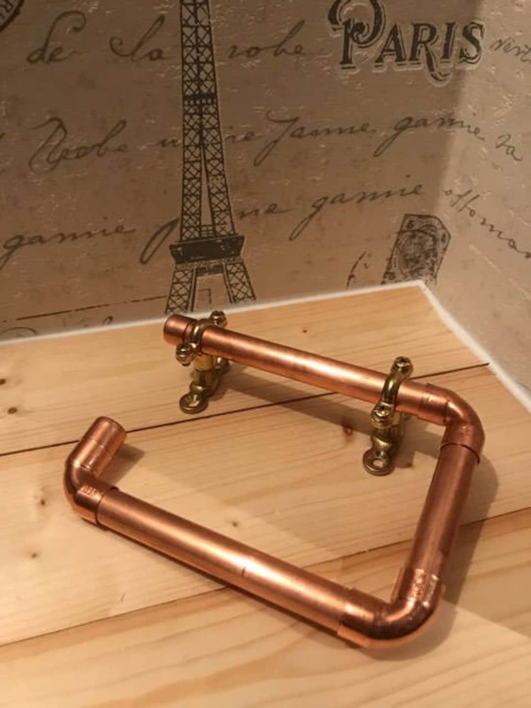 Copper Pipe Toilet Roll Holder,steampunk, Rosegold, Kitchen, Industrial ...