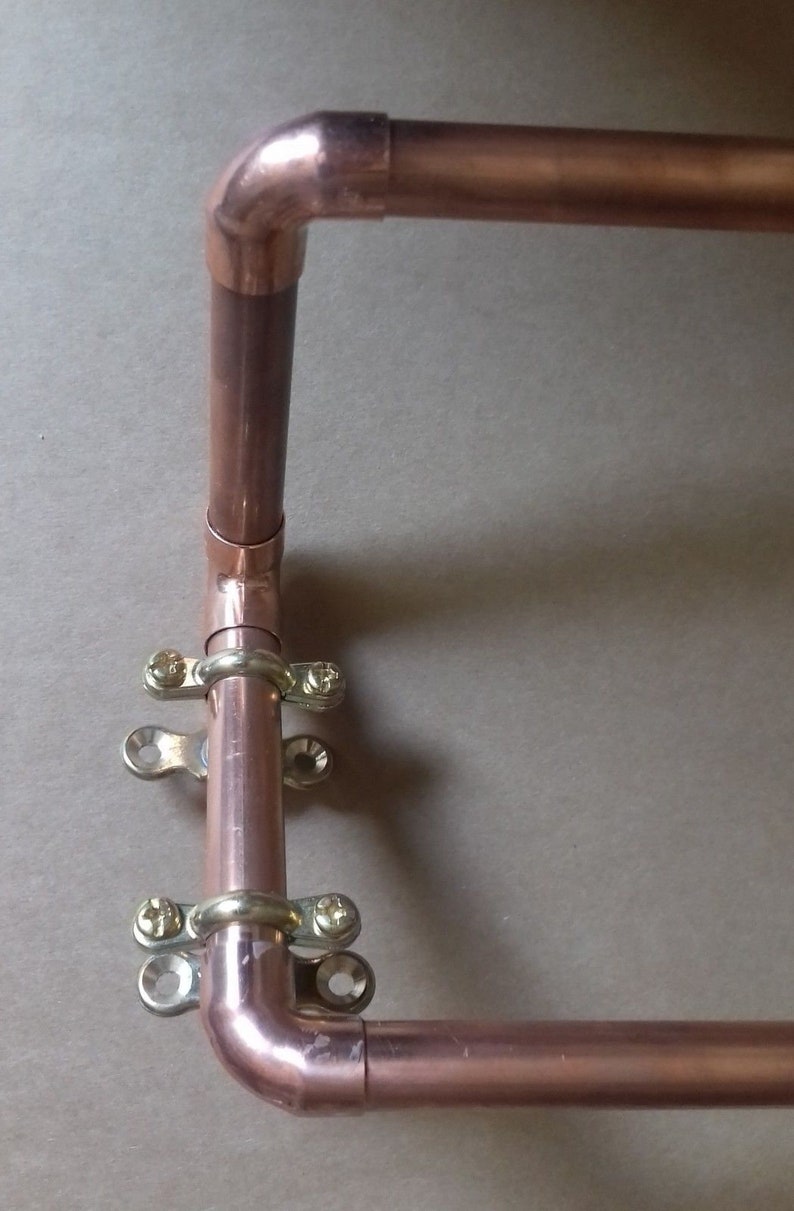 A Double Copper Pipe Towel Rail - Etsy