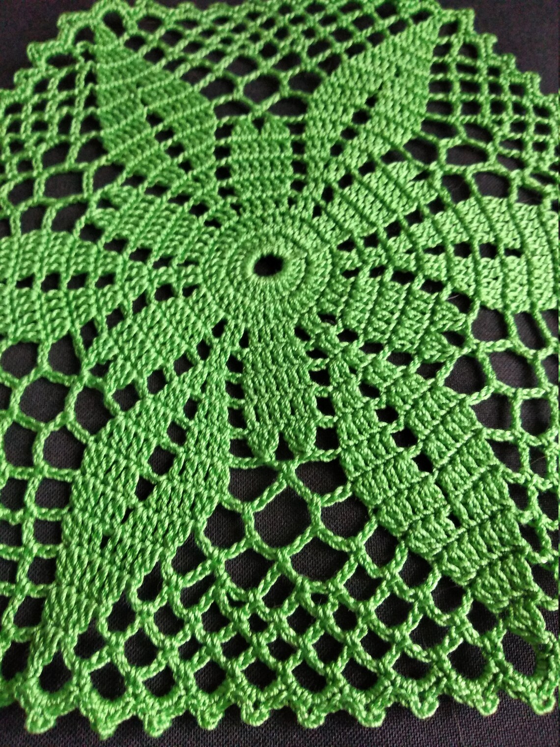Green Doily-christmas Doily-crochet Doily-christmas Decor-gift for ...