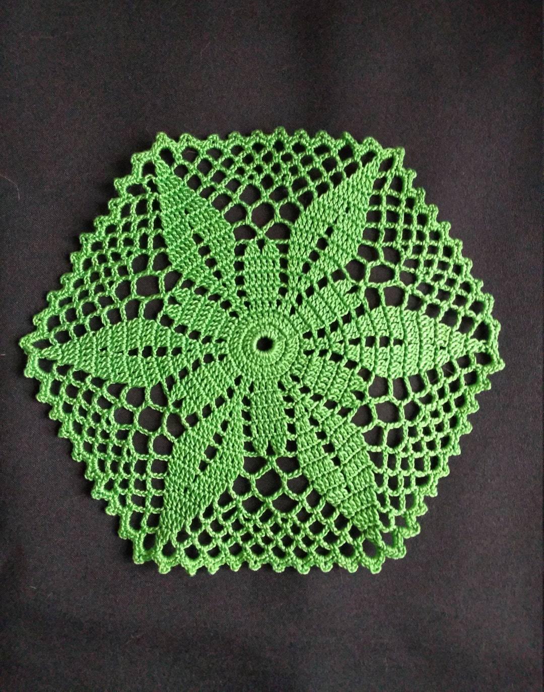 Green Doily-christmas Doily-crochet Doily-christmas Decor-gift for ...