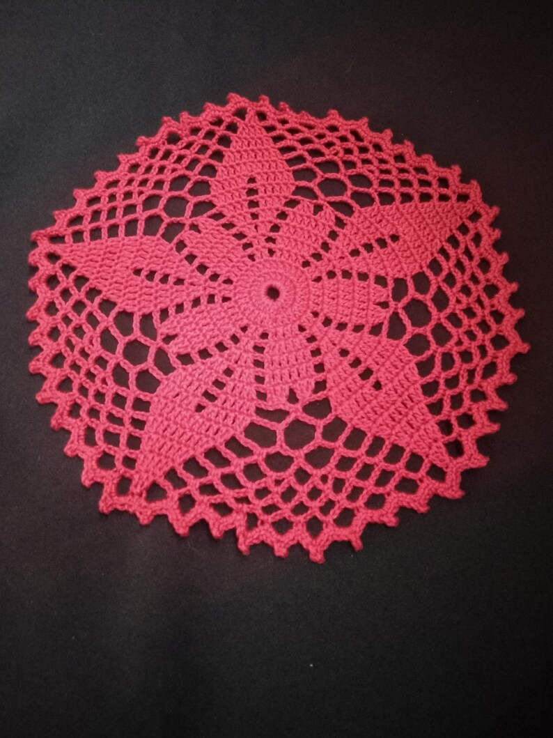 Red Doily-christmas Doily-crochet Doily-christmas Decor-gift for ...