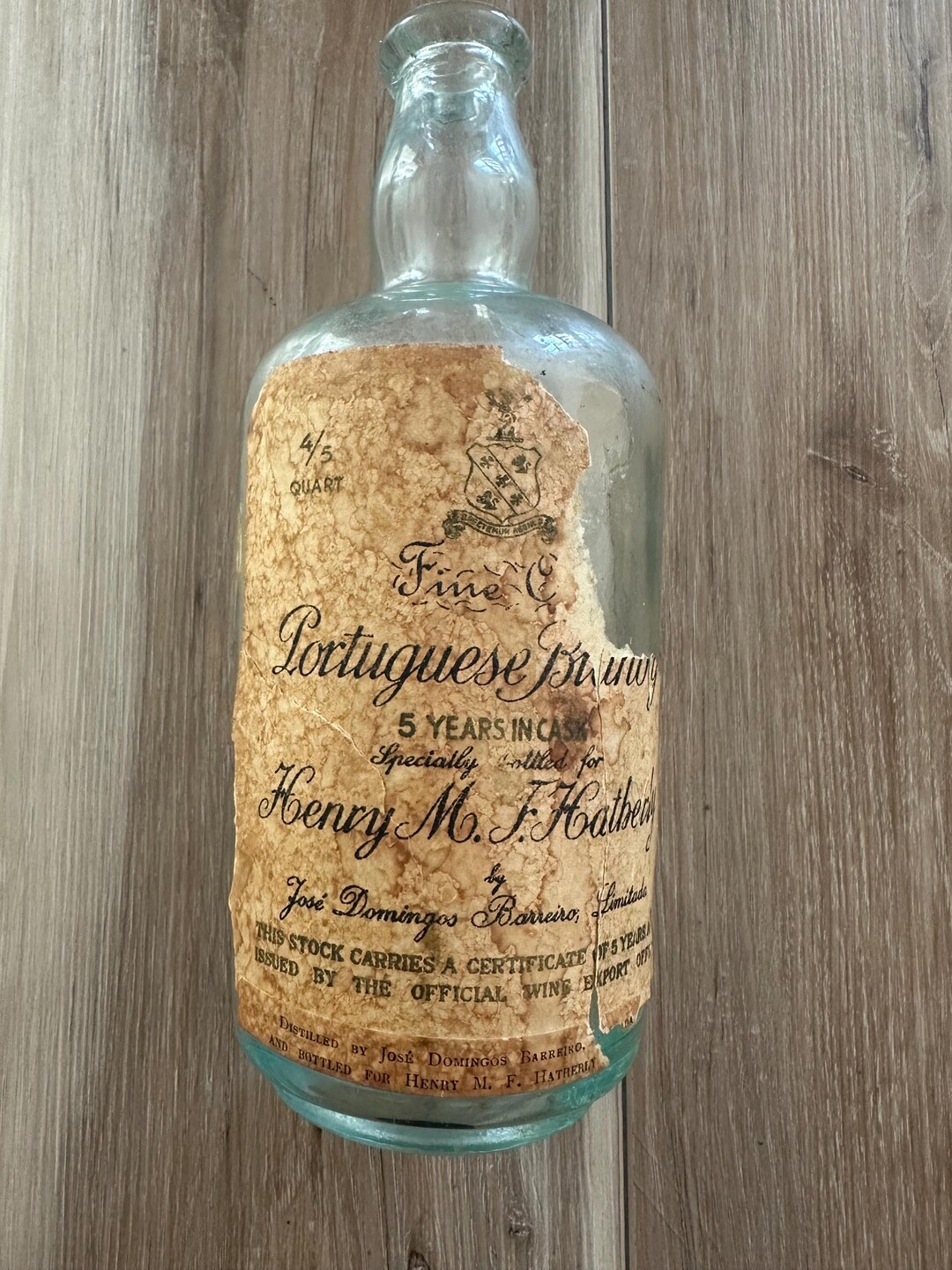 Vintage Jose Domingo’s Portuguese Brandy - Etsy