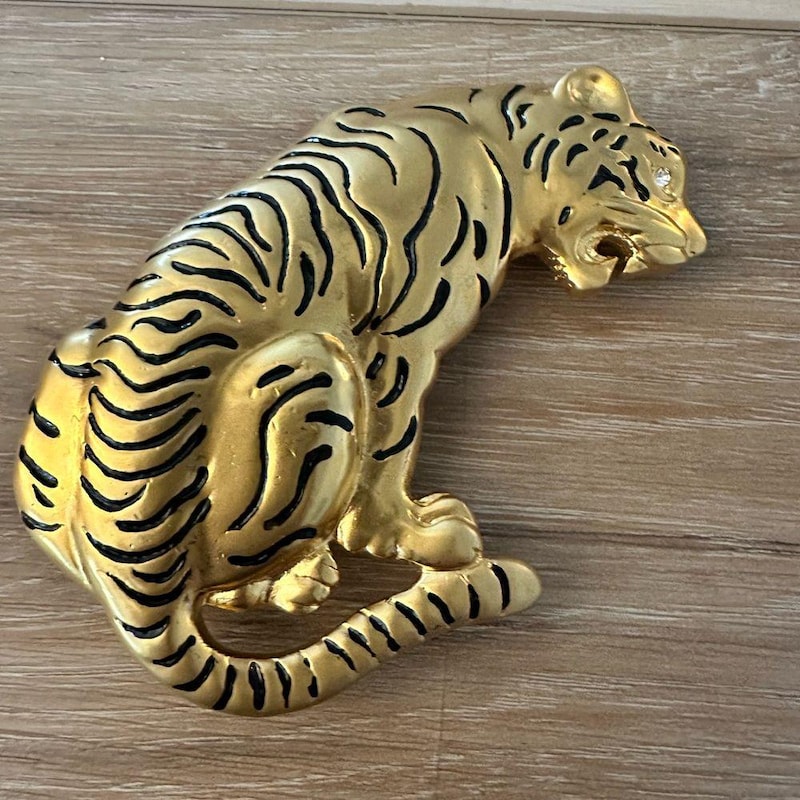 Vintage Gold Tiger Belt - Etsy