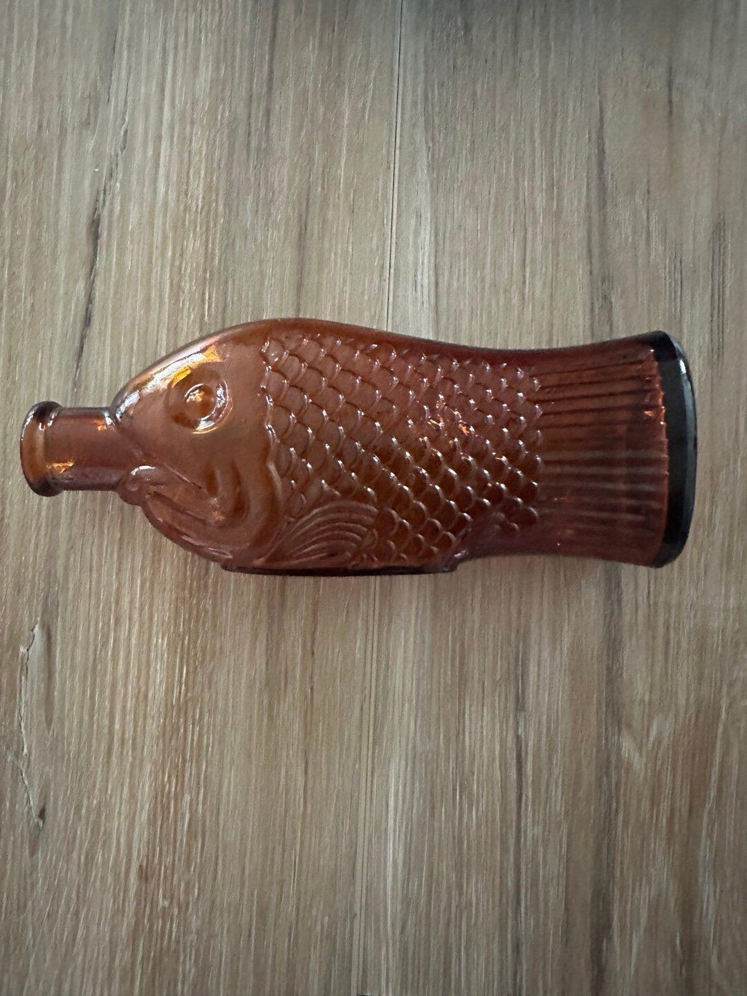 Vintage Dr Fischs Bitters Amber Fish Vase Small - Etsy