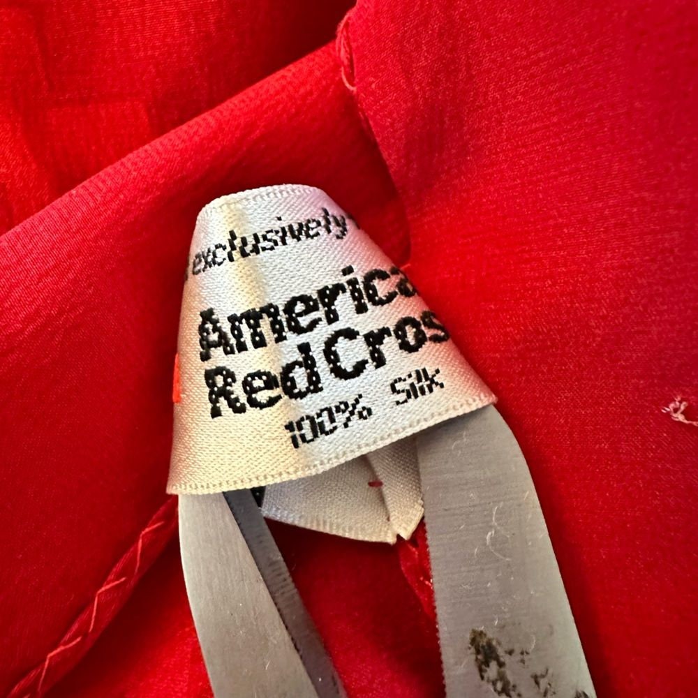 Vintage American Red Cross Silk Scarf - Etsy