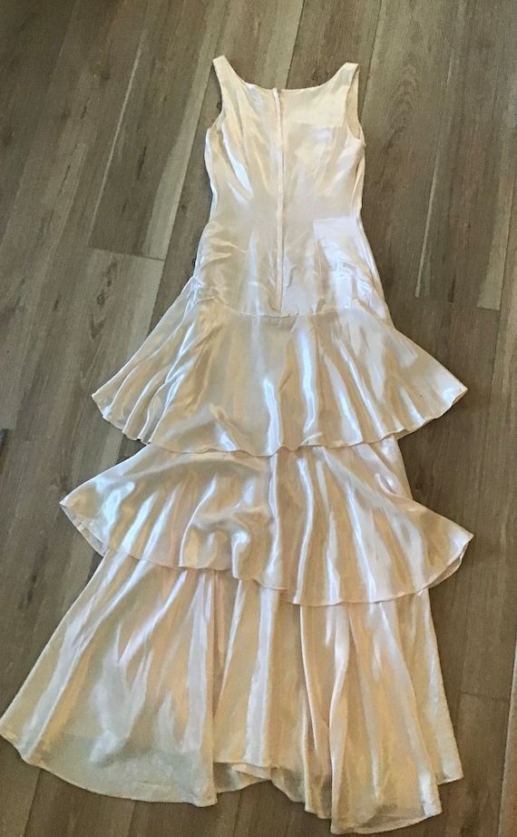 Vintage Loralie Original Satin Formal Maxi Dress 10 - Gem