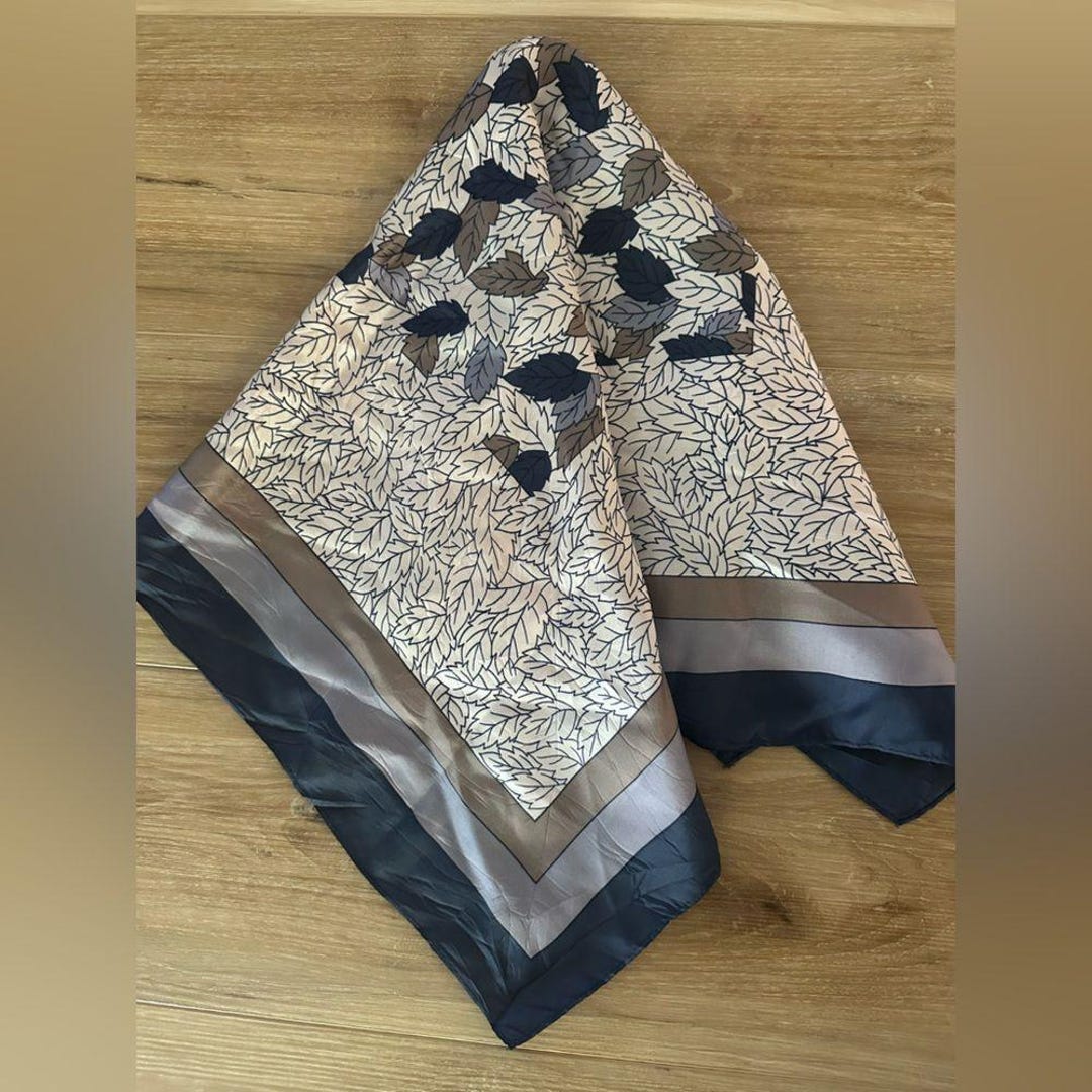 Vtg. Leaf Print Scarf Made in Japan - Etsy