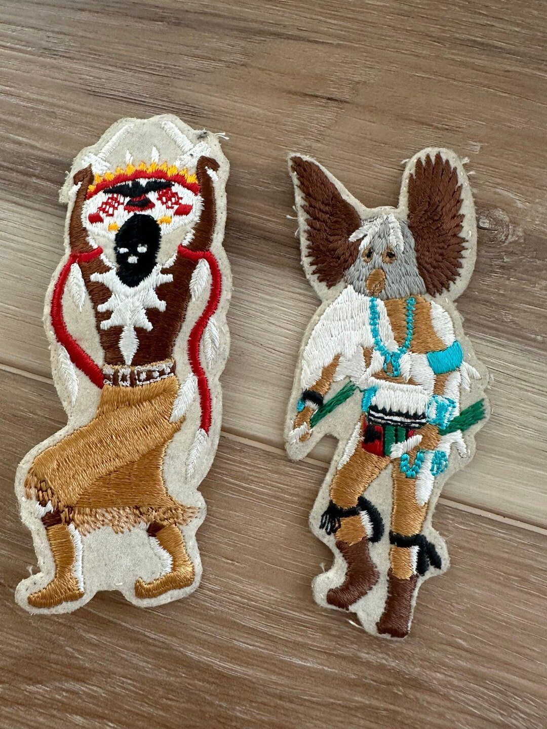 Vintage Kachina Native Tribal Embroidered Patches (2) - Etsy