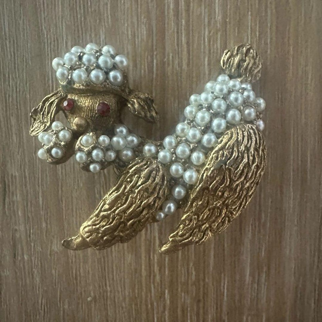 Vintage Poodle Brooch. - Etsy