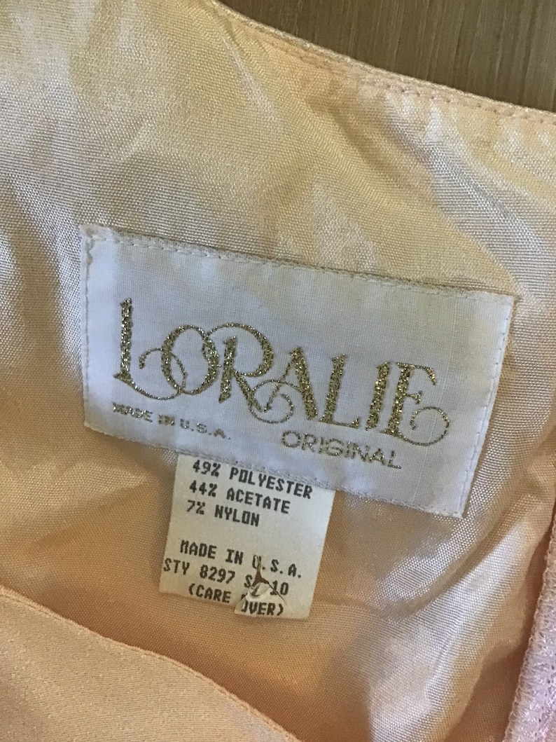 Vintage Loralie Original Satin Formal Maxi Dress 10 - Etsy