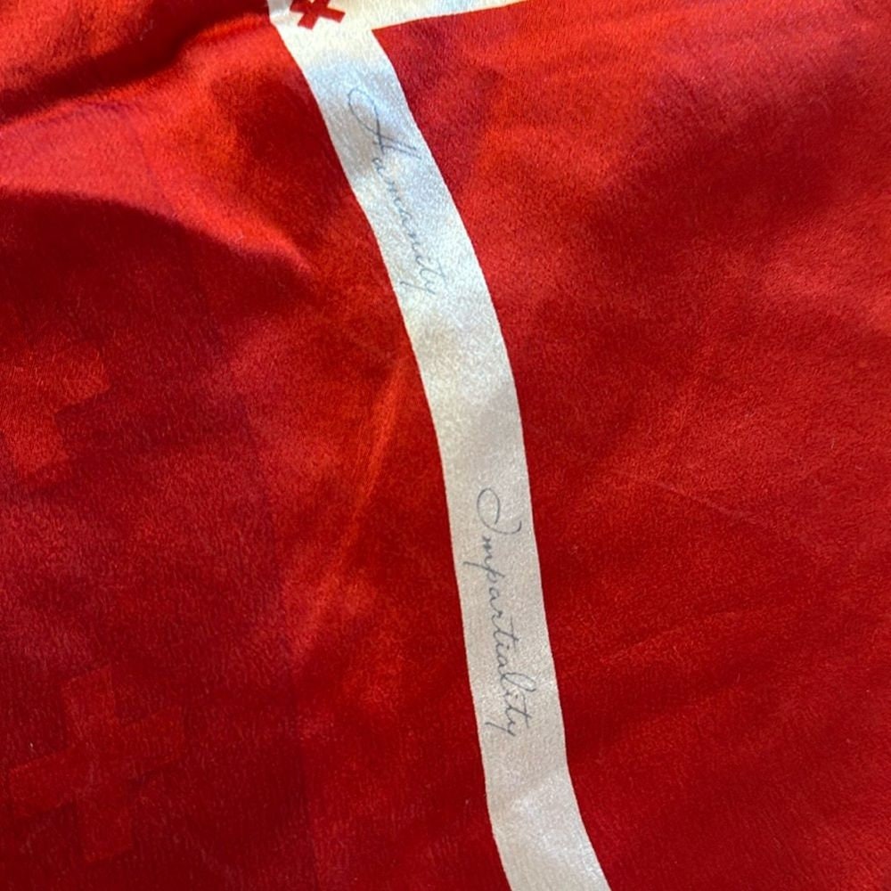 Vintage American Red Cross Silk Scarf - Etsy