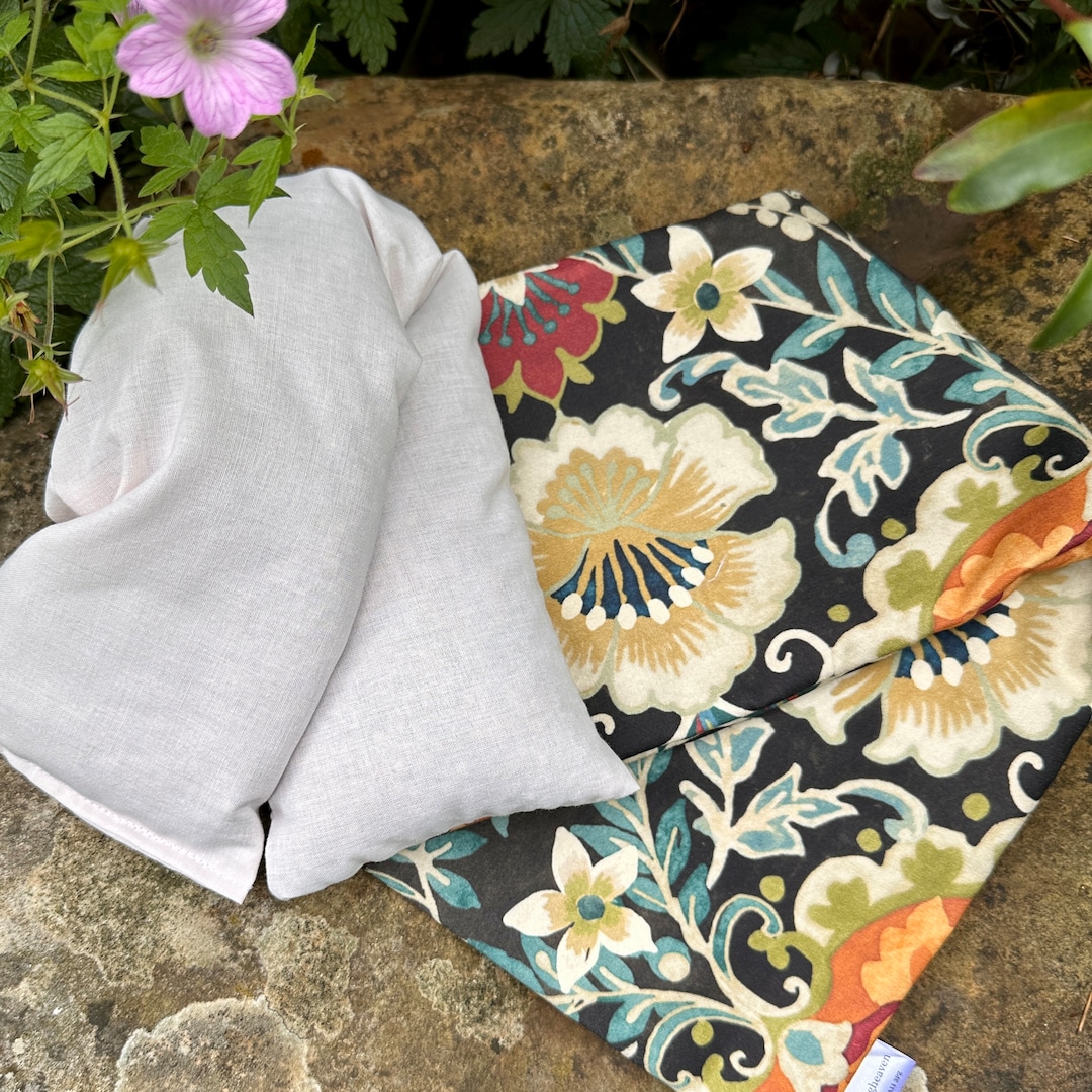 Heat Therapy Wheat Bag With Removable Washable Floral Cover. Long Wheat ...