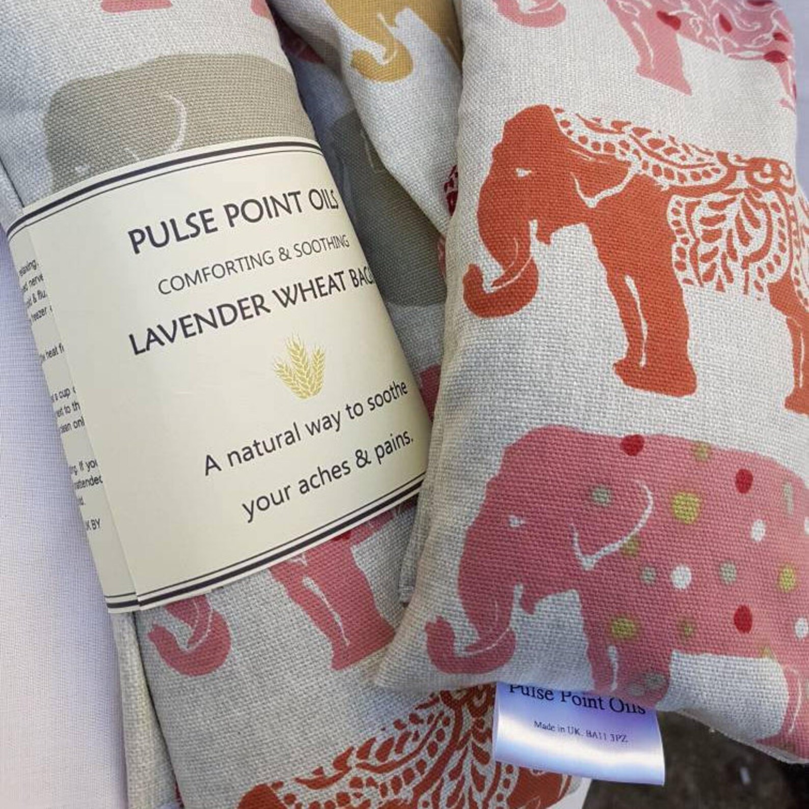 Herbal Heat Pad Elephant Print Lavender Wheat Bags for - Etsy