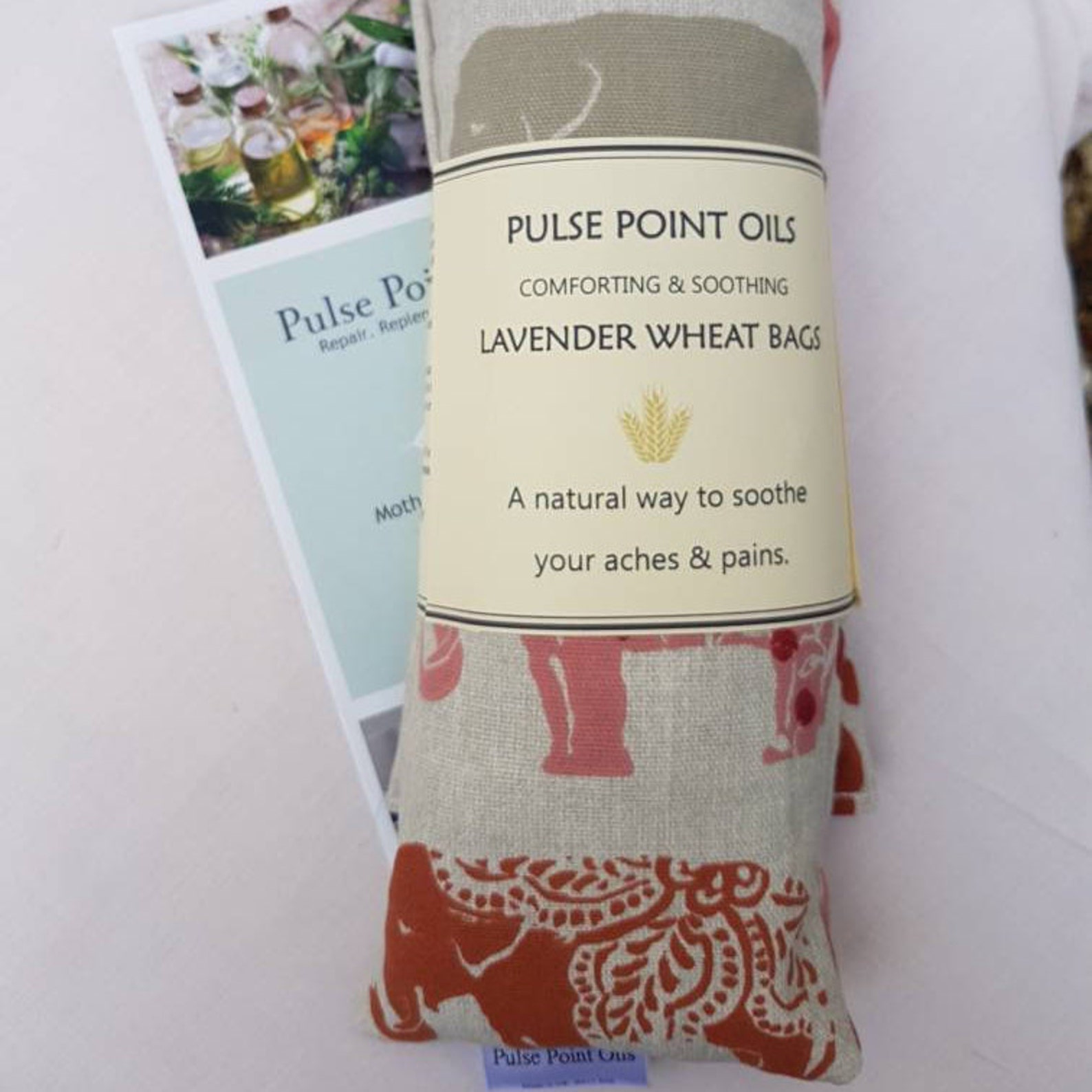 Herbal Heat Pad Elephant Print Lavender Wheat Bags for - Etsy