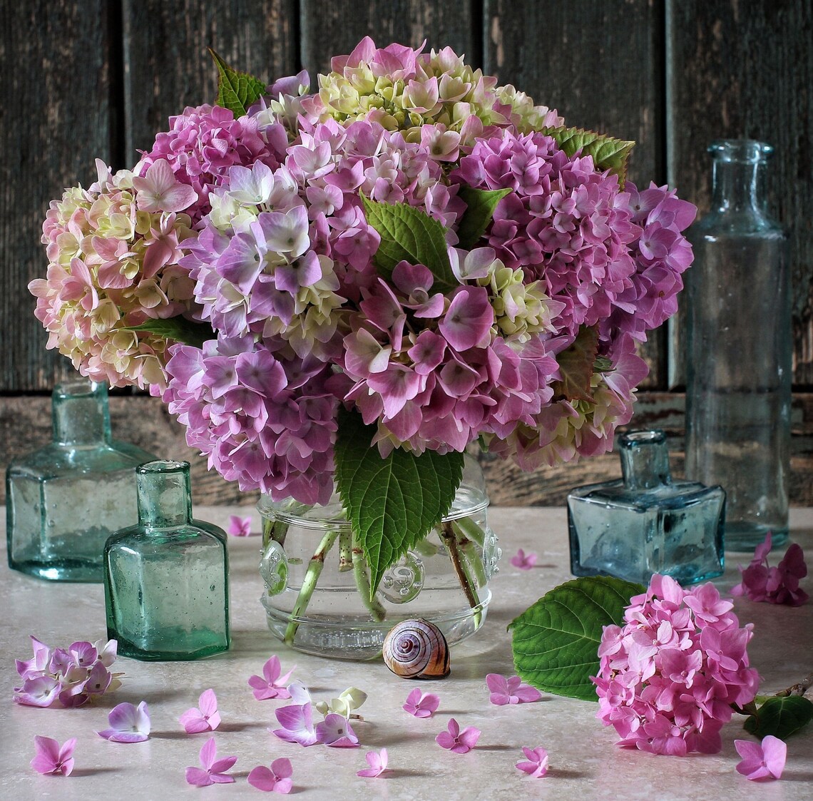Counted Cross Stitch Pattern "hydrangeas" - Etsy