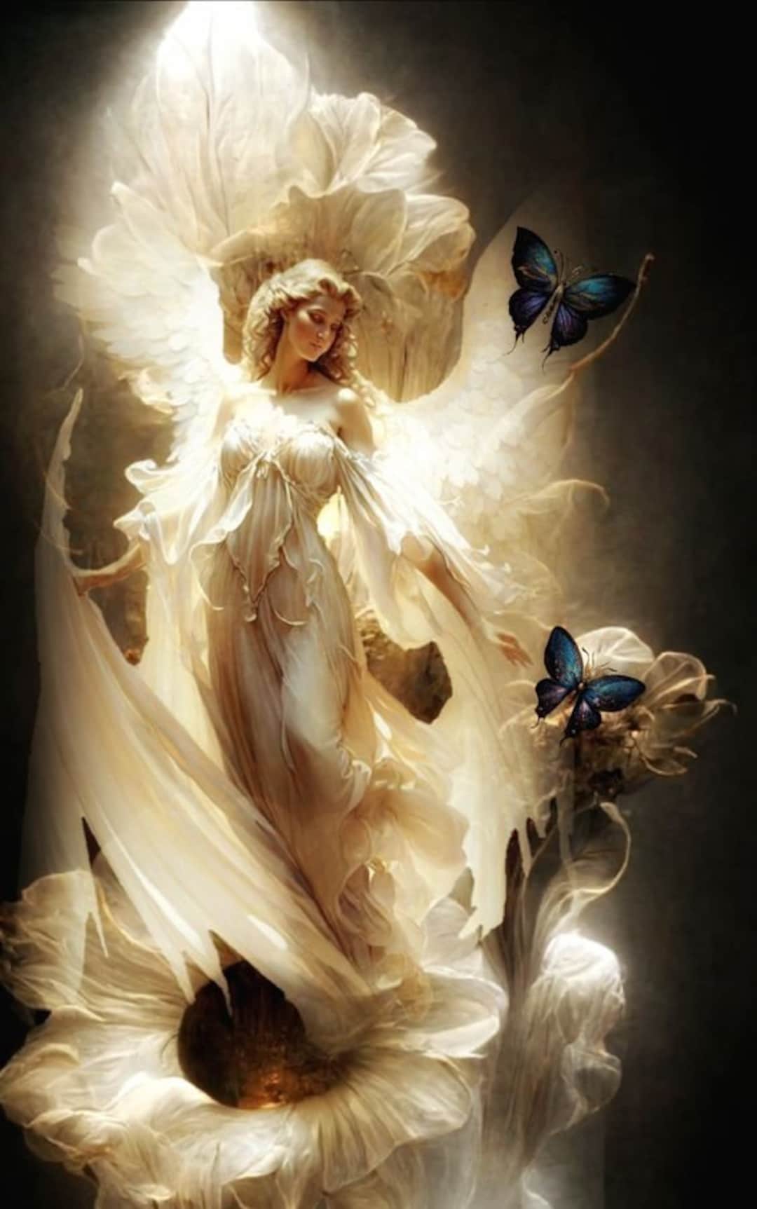 Counted Cross Stitch Pattern "angel With Butterflies 104" - Etsy