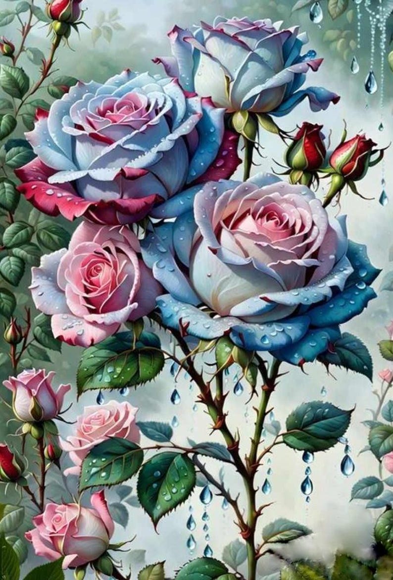 Counted Cross Stitch Pattern "roses 105" - Etsy