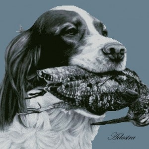 Counted Cross Stitch Pattern "hunting Dog" - Etsy
