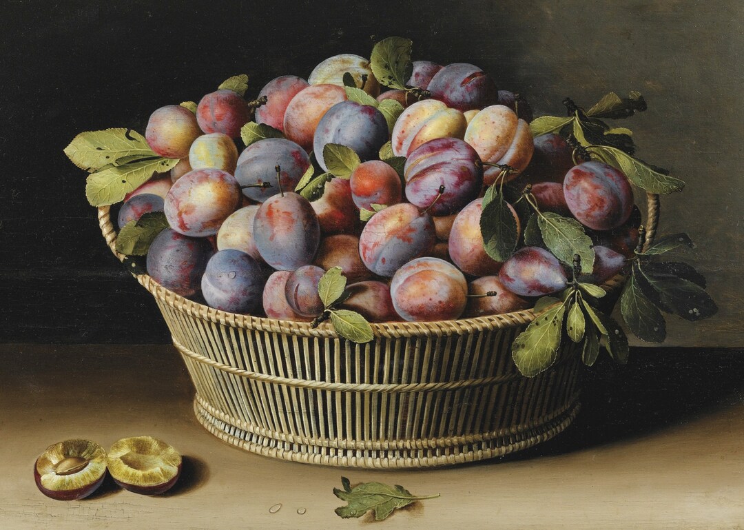 Counted Cross Stitch Pattern "still Life With Plums" - Etsy