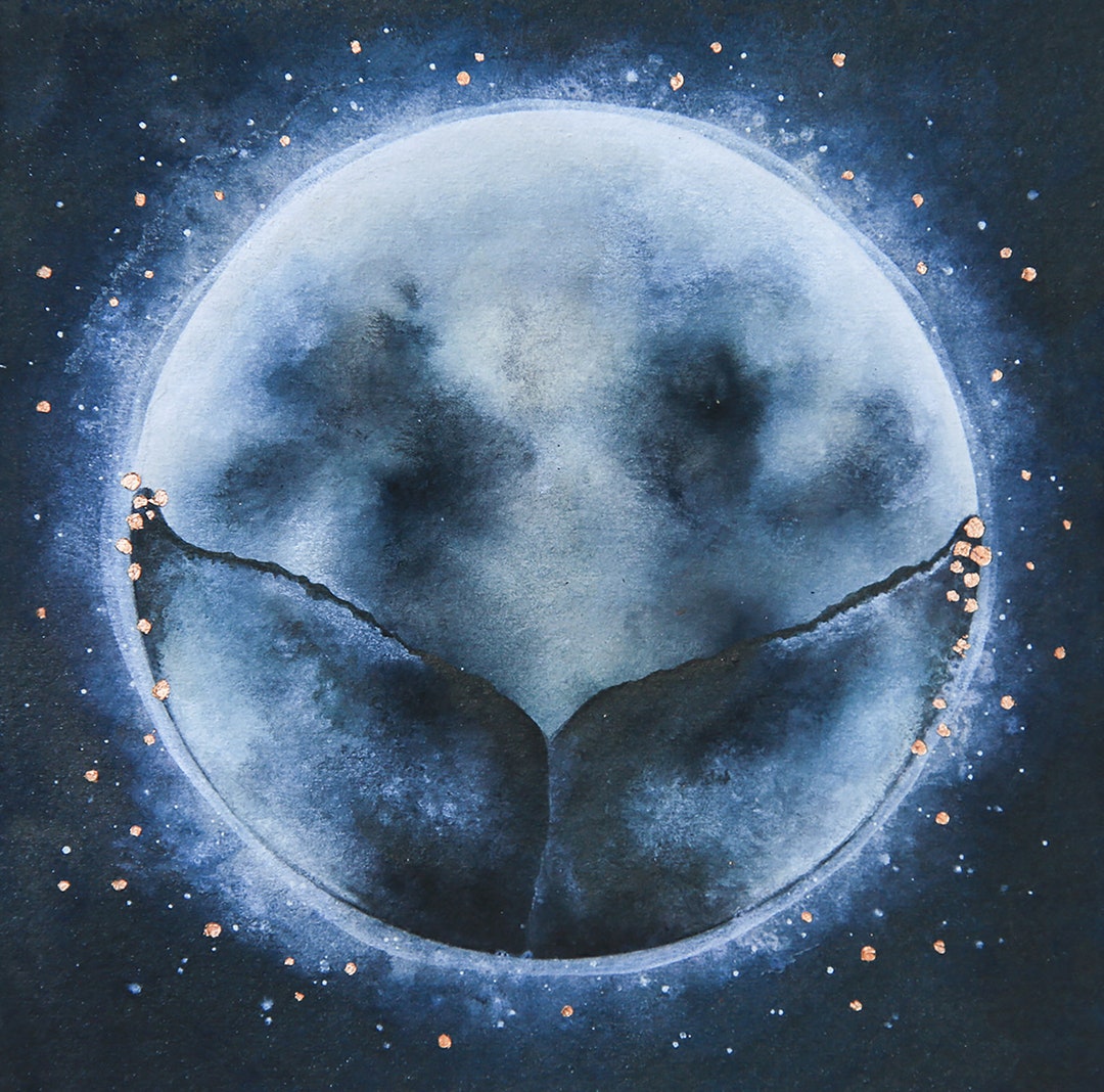 Moon Tail humpback or Mermaid Painted in Hawaii by - Etsy