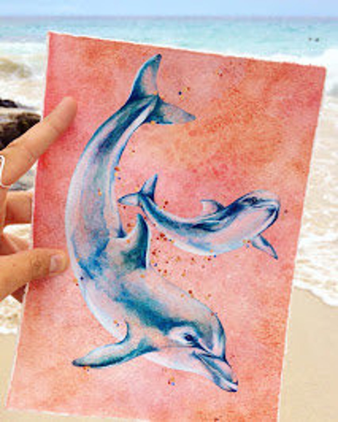 Dolphin Mothers Day Art Mermaid Decor Painted in Hawaii by Danielle ...