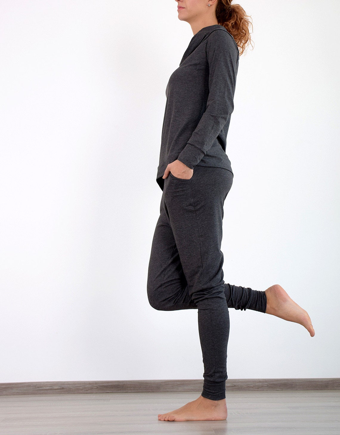 Pajamas set Gray pajamas Pajamas for women Handmade | Etsy