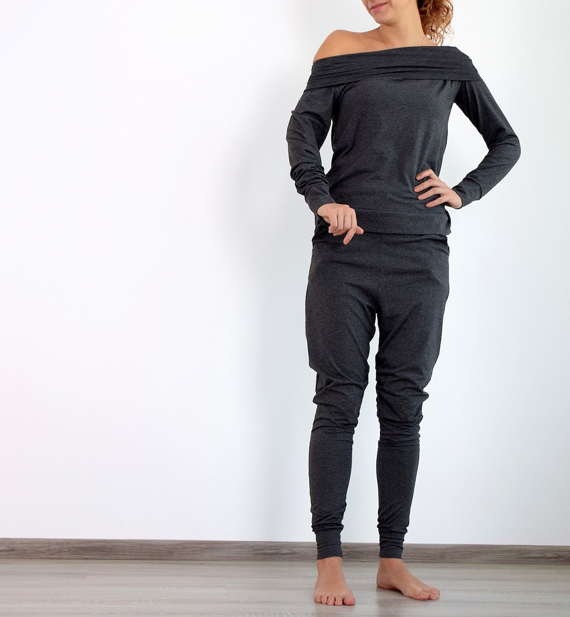 Pajamas set Gray pajamas Pajamas for women Handmade | Etsy