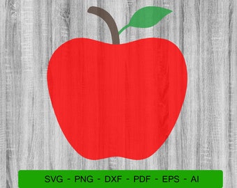 Apple Svg, Apple Clipart, Teacher Svg, School Svg, Silhouette Cut Files ...