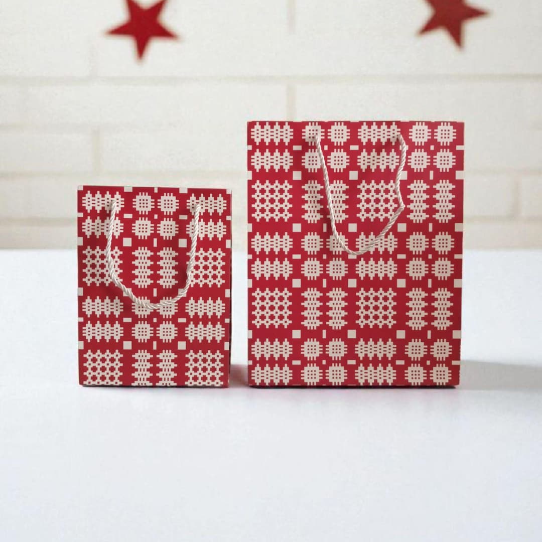 Red Welsh Tapestry Gift Bags: FSC Approved Party Favor Bags - Etsy