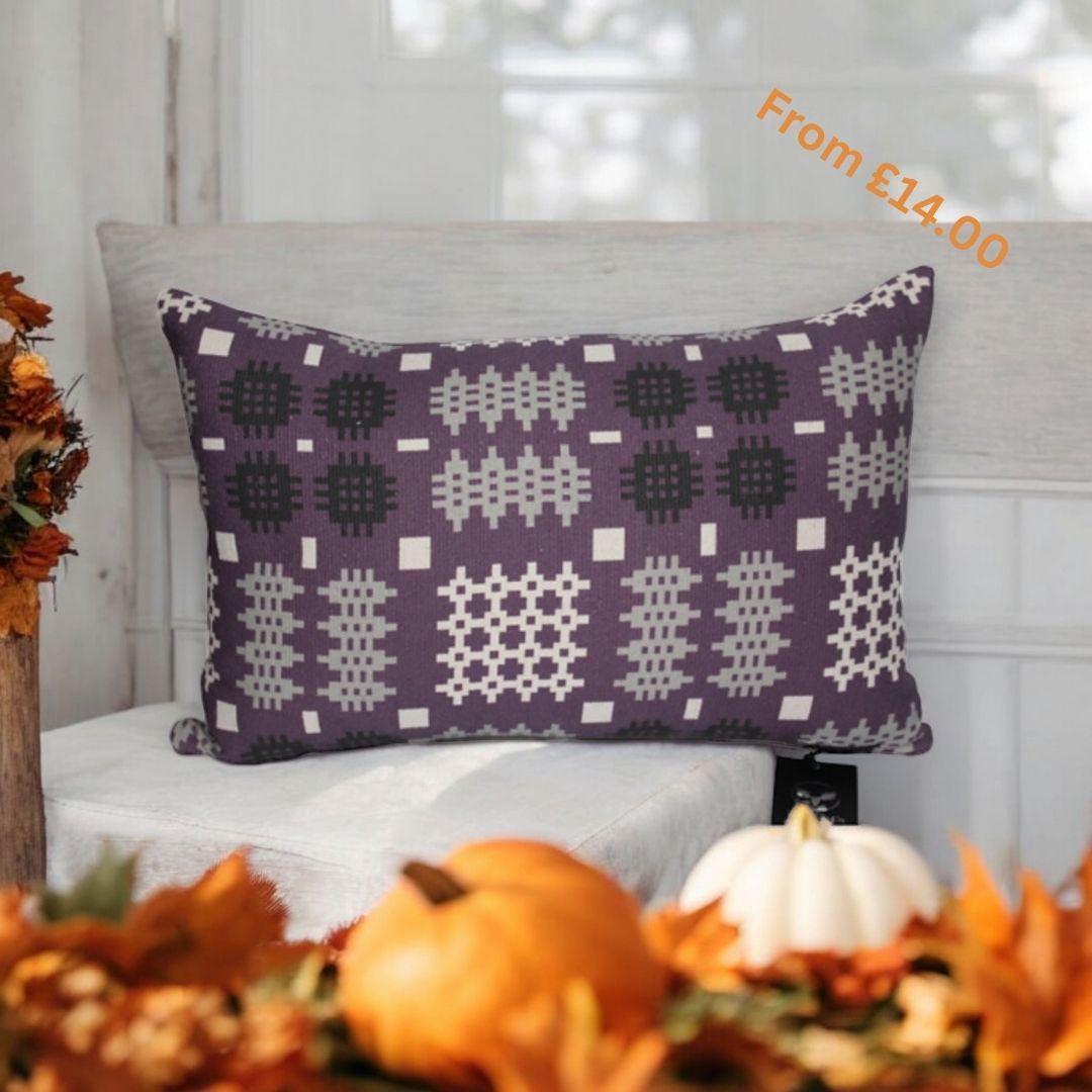 Welsh Blanket Tapestry Cushions - Etsy UK