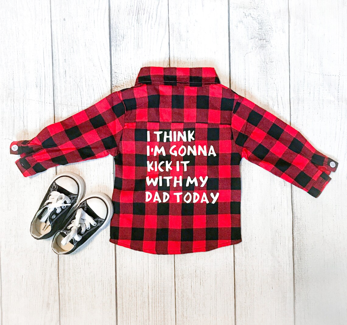 Kick It With Dad Flannel Etsy