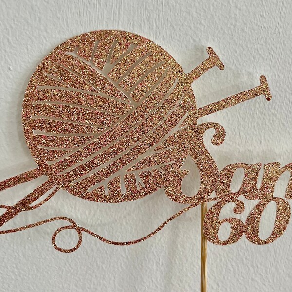 Knitting Cake Topper - Etsy UK