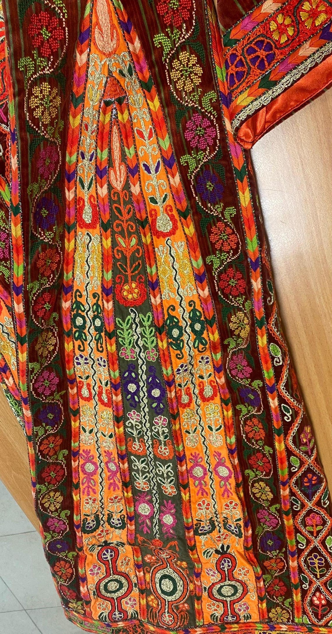 Palestinian Wedding Dress Traditional Costume Embroidery Women Dress ...