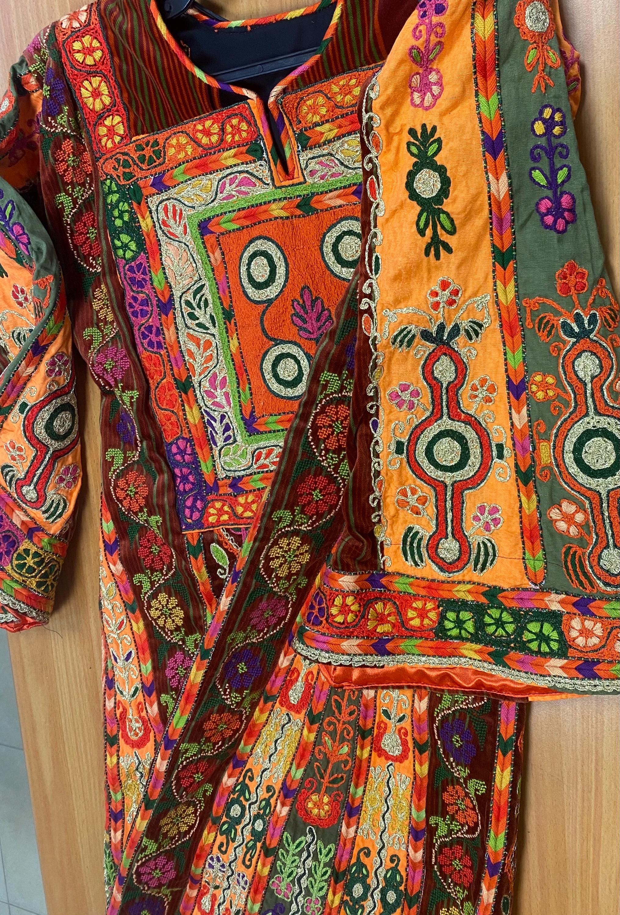 Palestinian Wedding Dress Traditional Costume Embroidery Women Dress ...