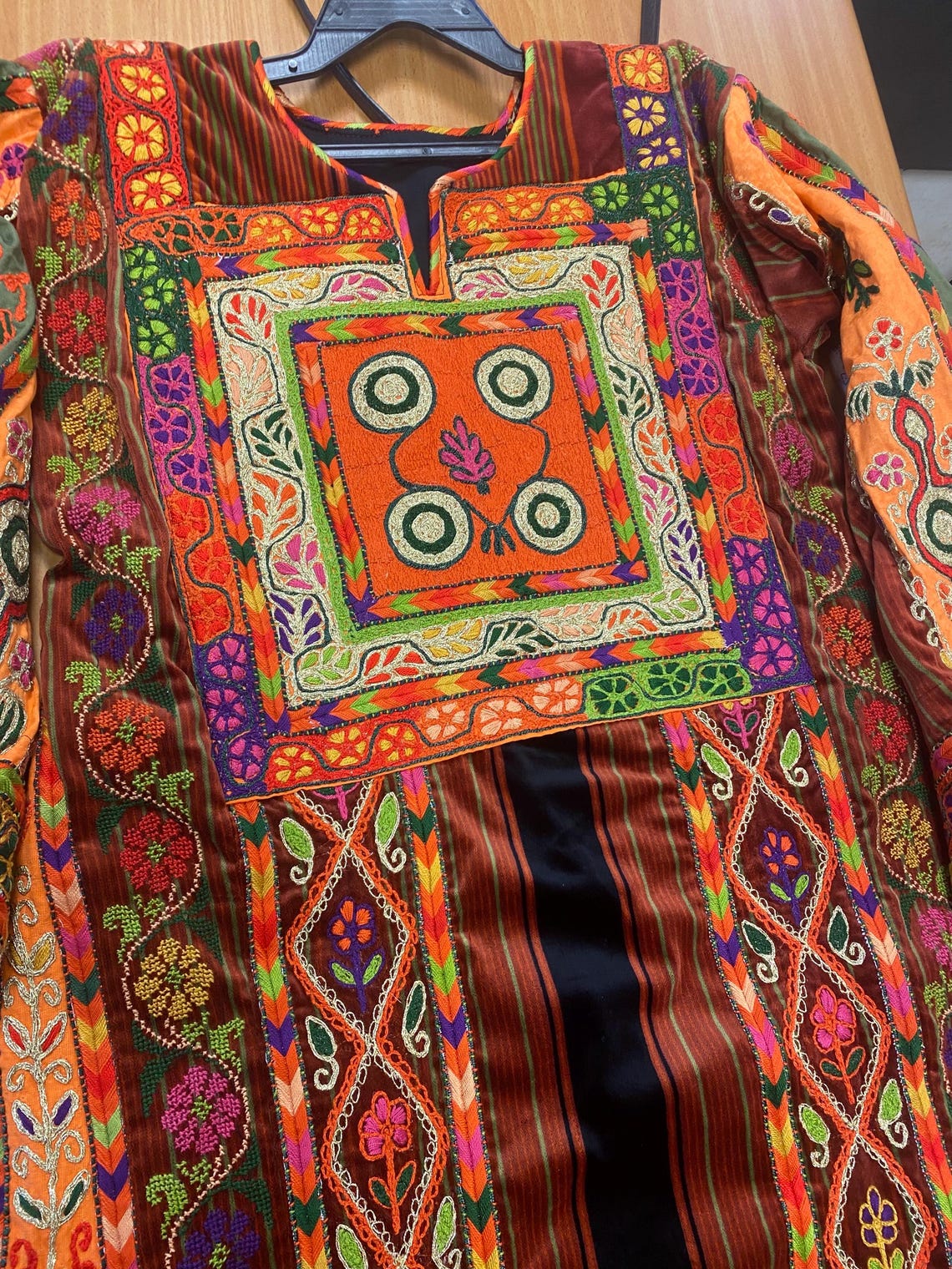 Palestinian Wedding Dress Traditional Costume Embroidery Women Dress ...