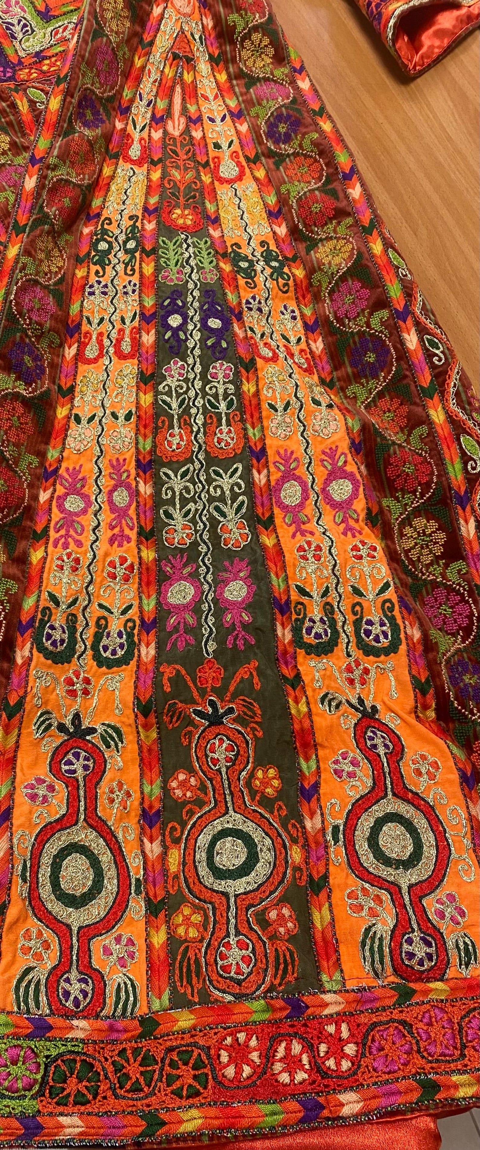 Palestinian Wedding Dress Traditional Costume Embroidery Women Dress ...