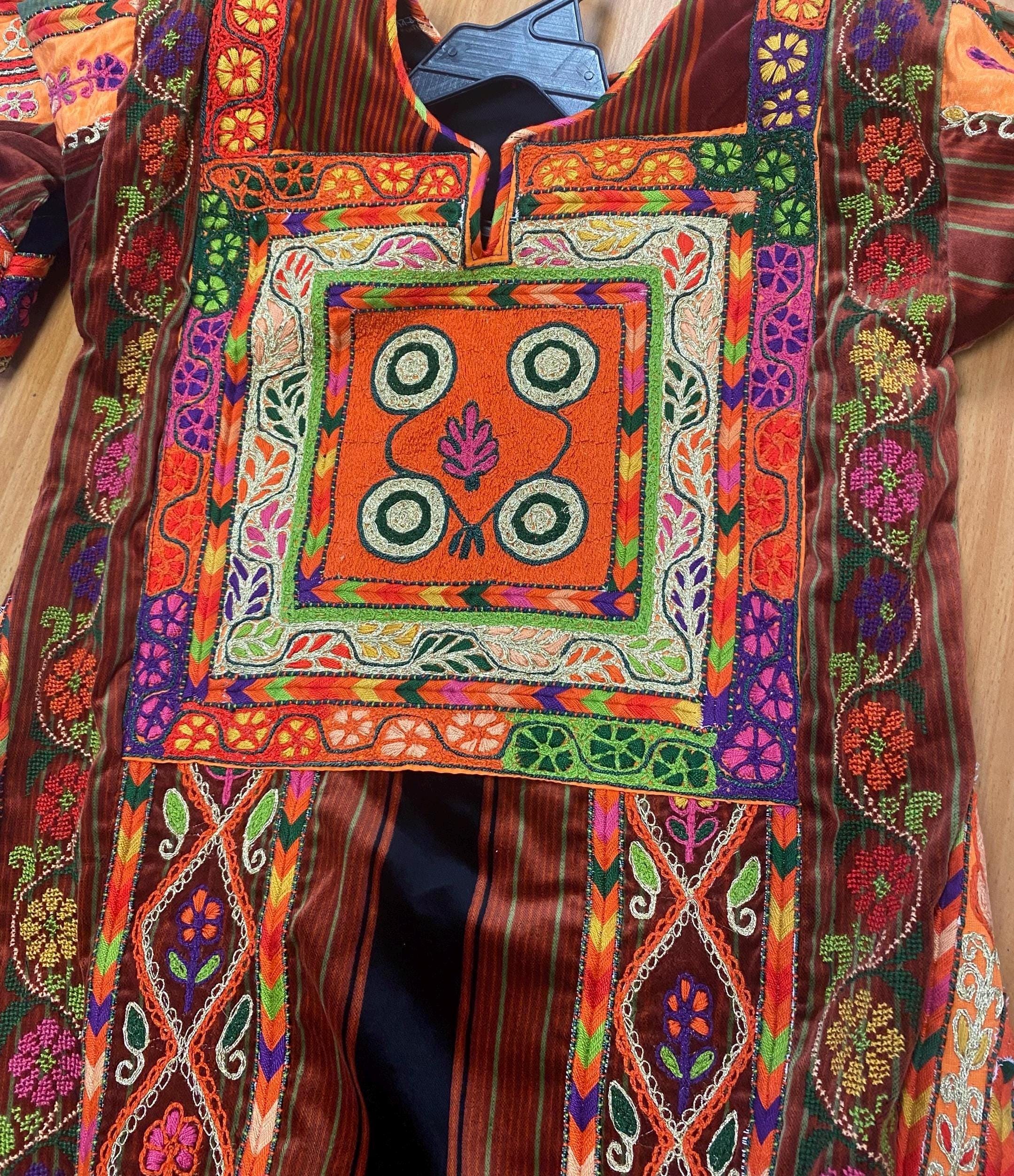 Palestinian Wedding Dress Traditional Costume Embroidery Women Dress ...