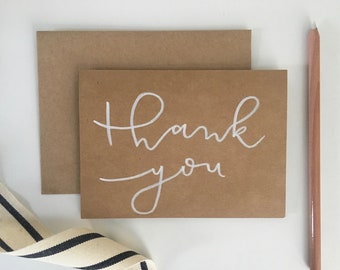 Cursive thank you | Etsy