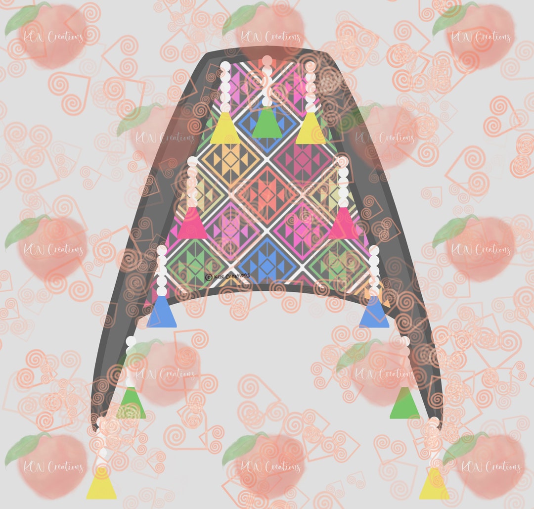 Hmong Stripes Hat 1, Color, BW, JPEG, PNG, Digital Download - Etsy