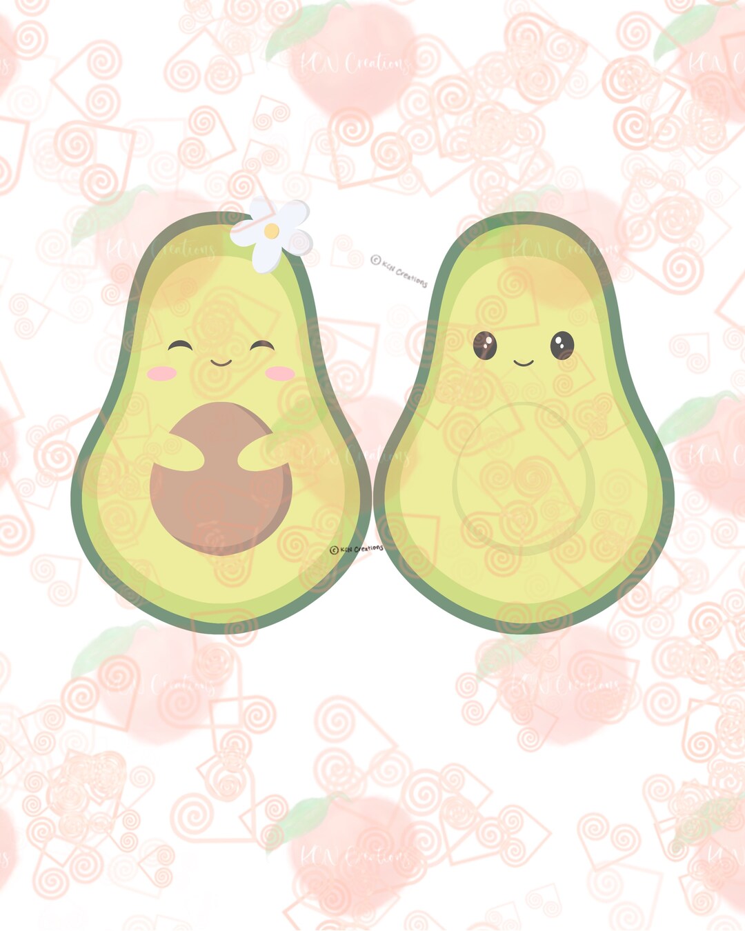 Avocado Set 2. JPEG, PNG Digital File. Baby Shower. Avocado Theme. - Etsy